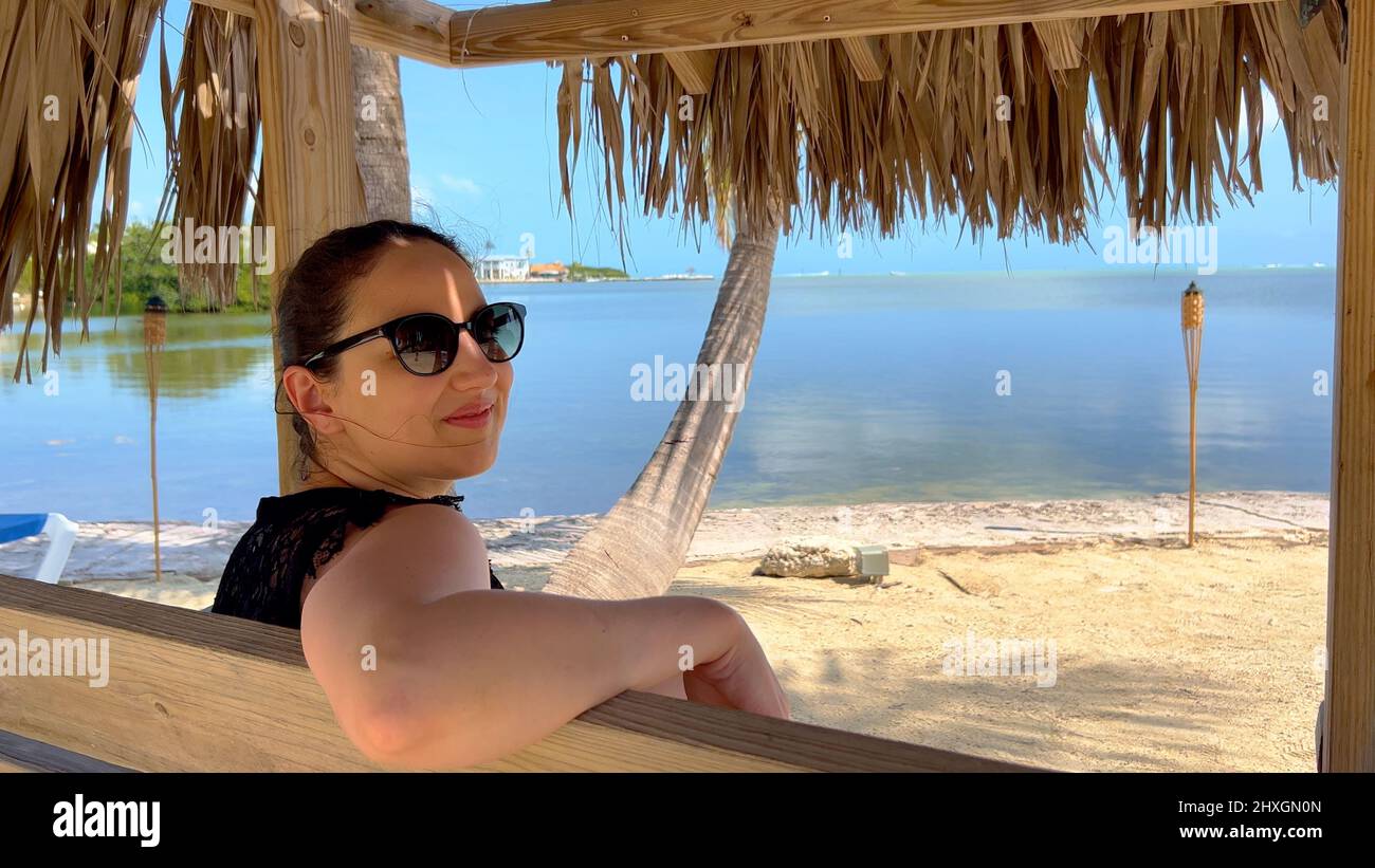 Enjoy the peace and quiet on a secluded Caribbean beach Stock Photo - Alamy