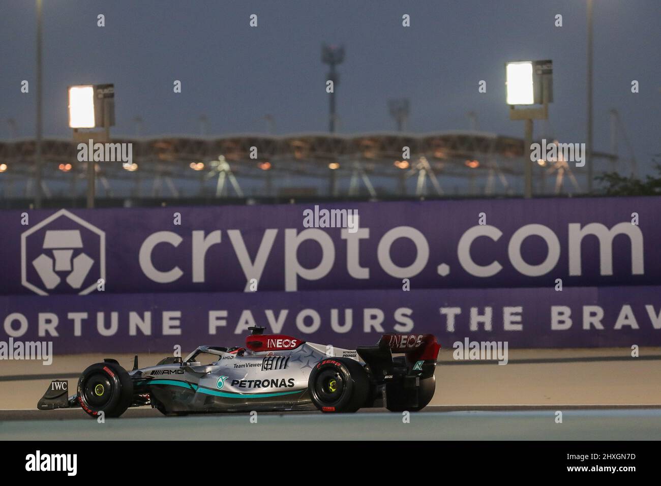 Bahrain International Circuit, Sakhir, Bahrain on 12 March 2022 George ...