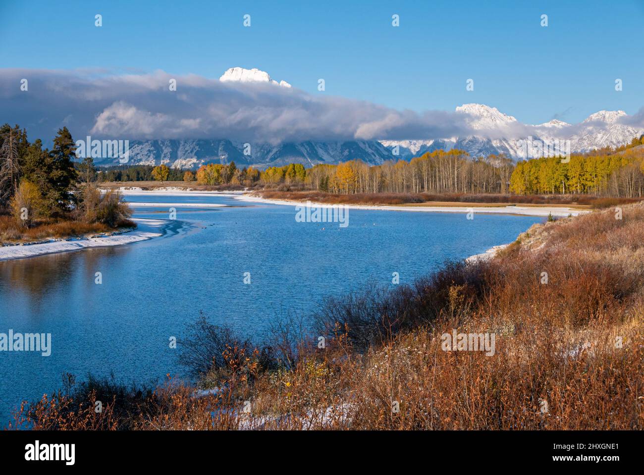 Oxbow lake and tetons hi-res stock photography and images - Alamy