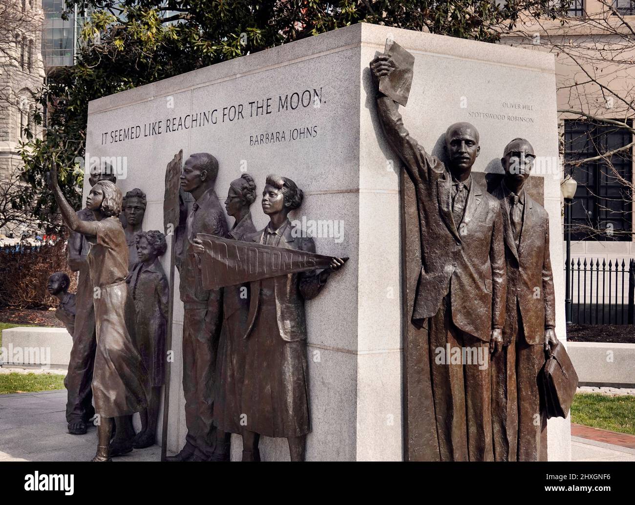 Virginia Civil Rights Memorial on the grounds of the state capitol in ...