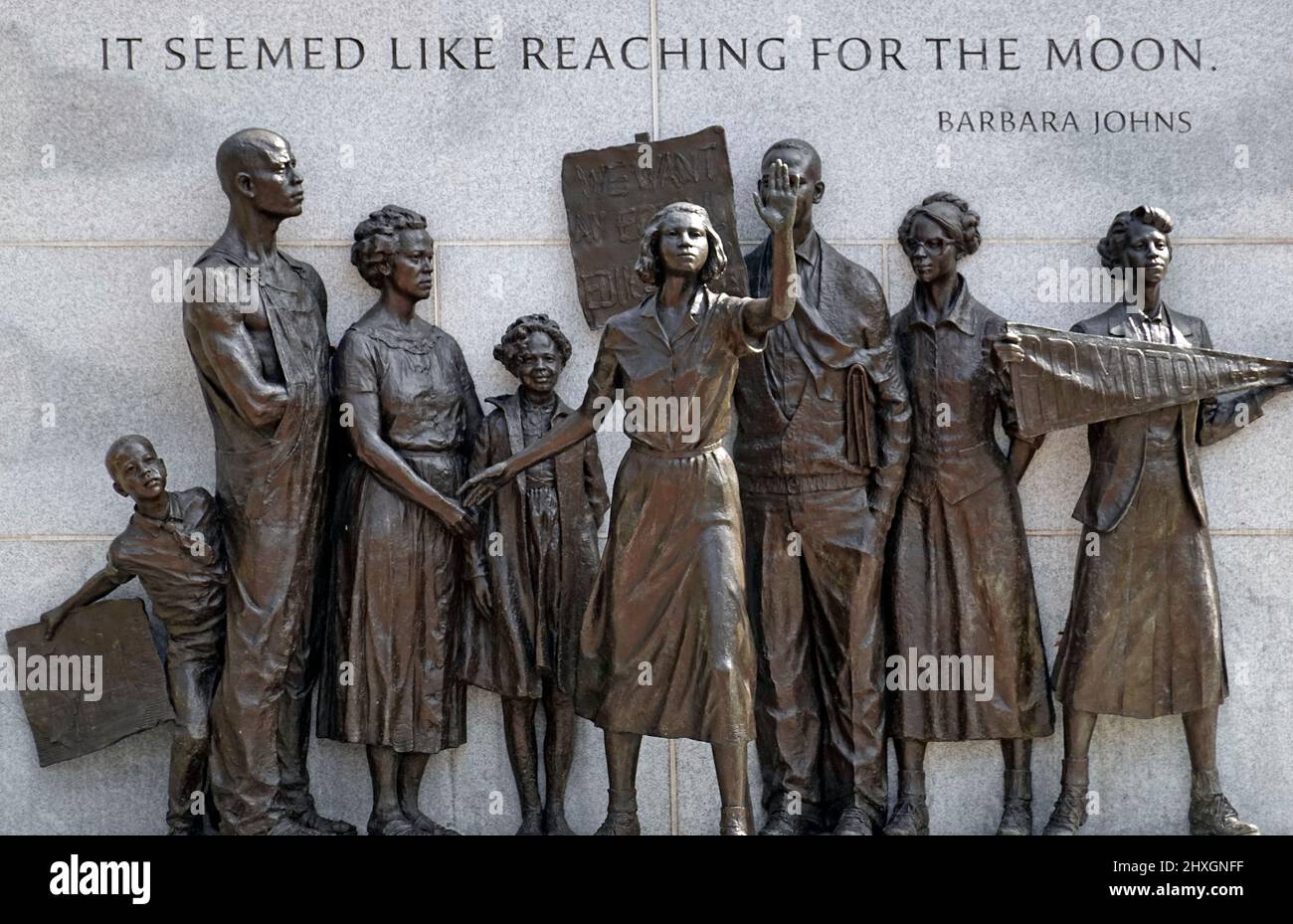 Virginia Civil Rights Memorial on the grounds of the state capitol in ...