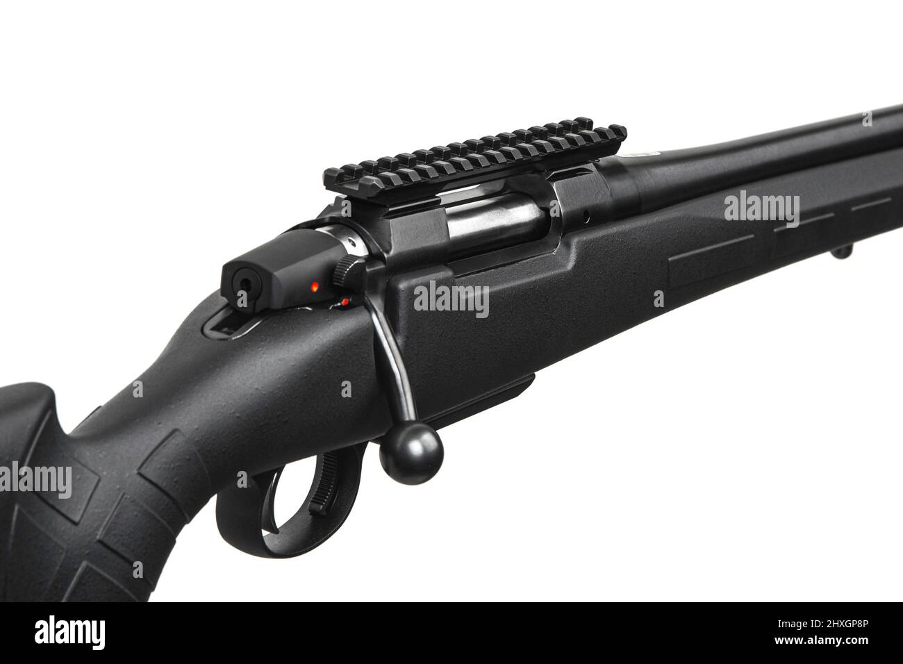 Modern bolt carbine isolated on white background. Weapons for sports ...