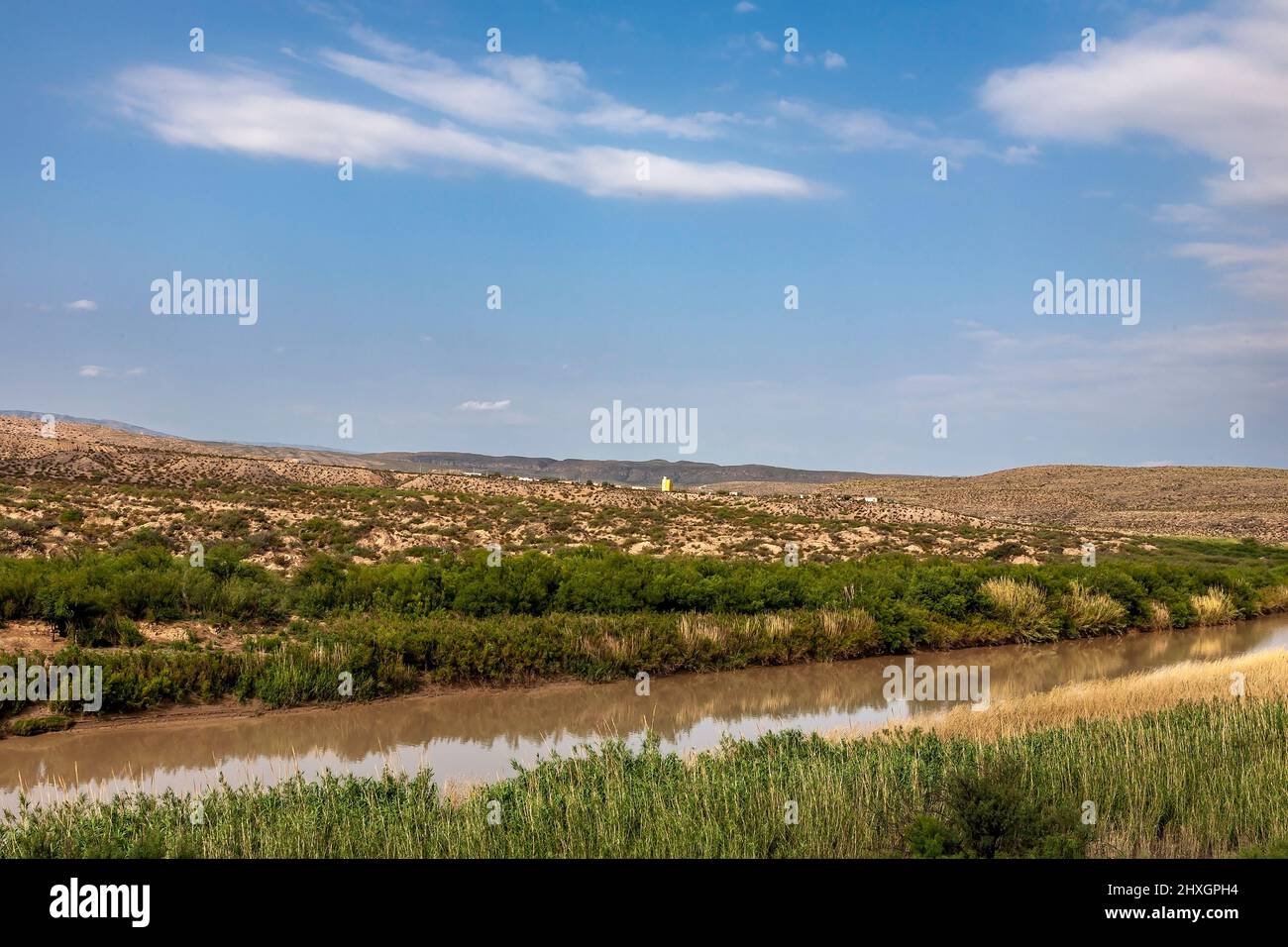 Rio Grande River on the Mexican border with Big Bend National Park ...