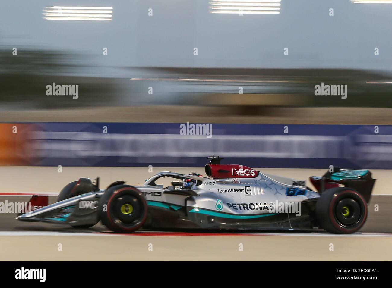 Bahrain International Circuit, Sakhir, Bahrain on 12 March 2022 George ...