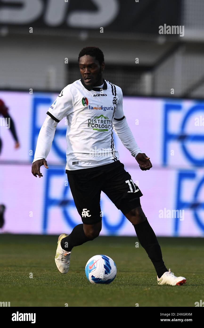 Emmanuel Gyasi (Spezia) during the Italian "Serie A match between ...