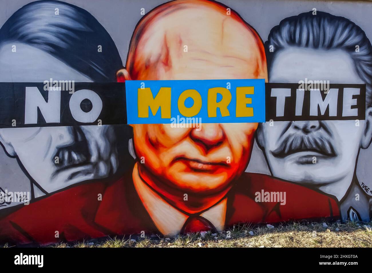 Gdansk, Poland 11th. March, 2022 Mural by the Polish artist TUSE ...