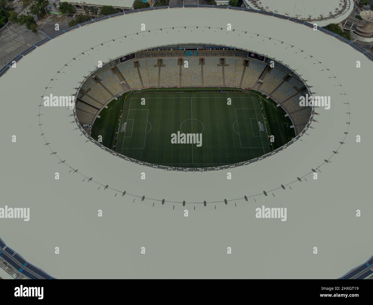 RJ - Rio de Janeiro - 03/12/2022 - MARACANA/NEW LAWN - Aerial view of the Maracana stadium after ...