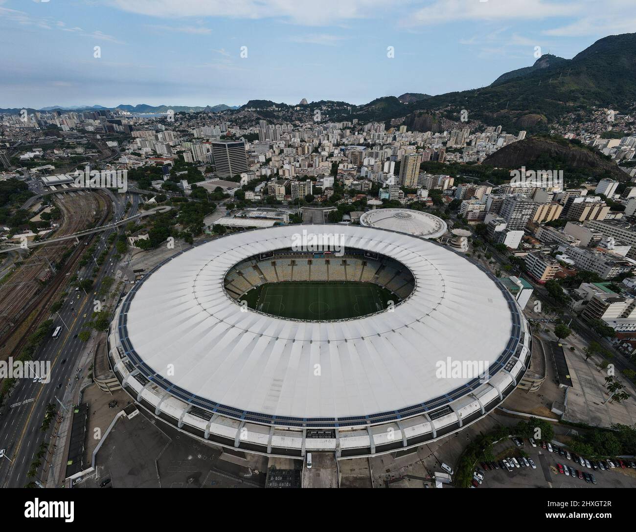 RJ - Rio de Janeiro - 03/12/2022 - MARACANA/NEW LAWN - Aerial view of the Maracana stadium after ...
