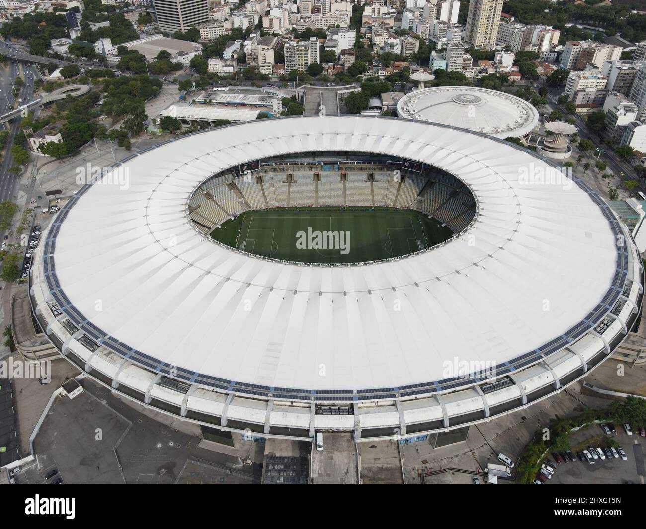 RJ - Rio de Janeiro - 03/12/2022 - MARACANA/NEW LAWN - Aerial view of the Maracana stadium after ...