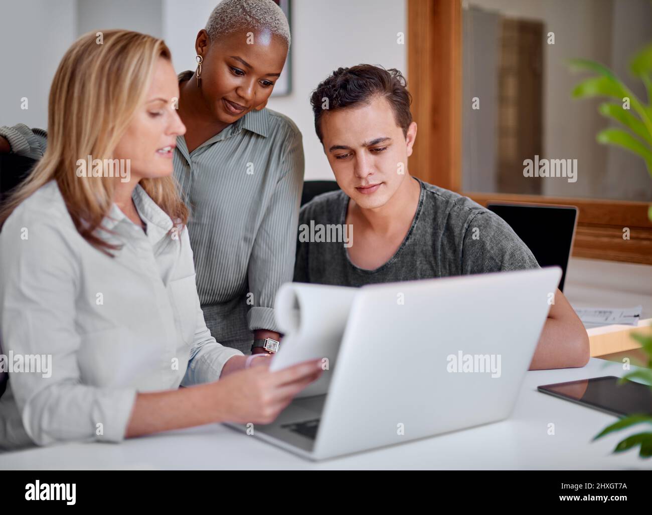 They never lack passion and dedication for work. Shot of a group of ...