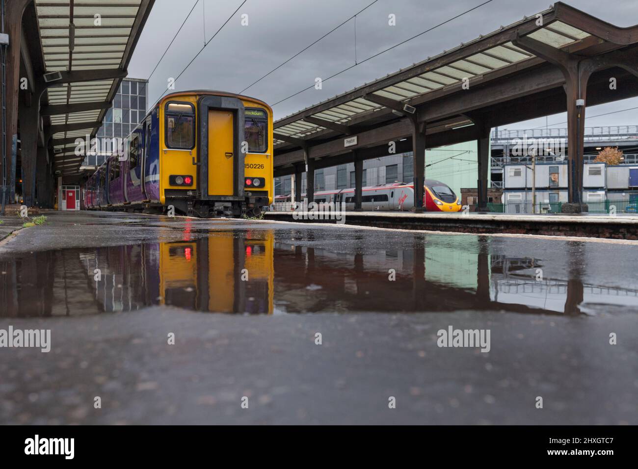 Northern Rail class 150 sprinter train in the south bay at Preston ...