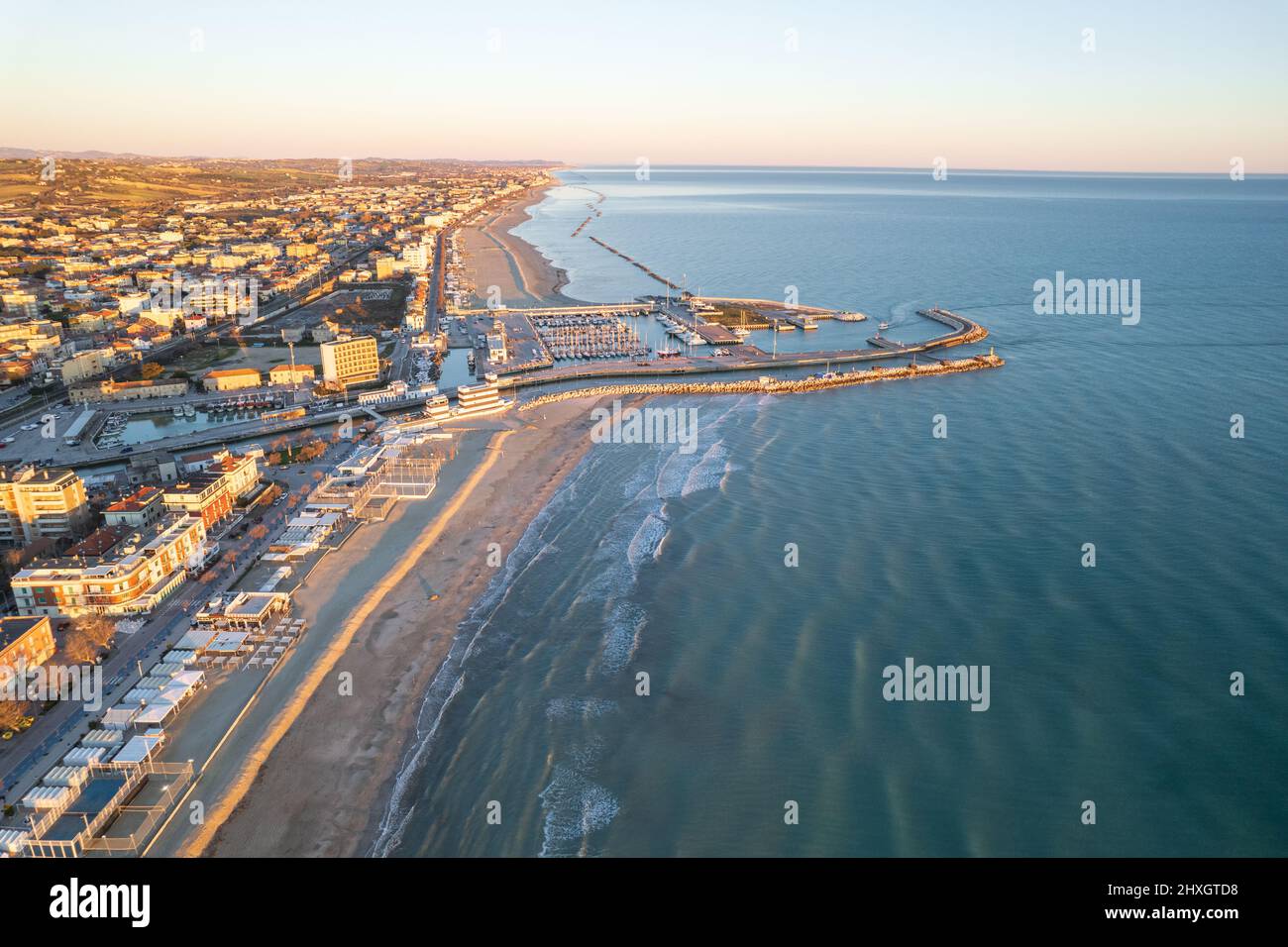 View of Italian coast at Senigallia town Stock Photo - Alamy