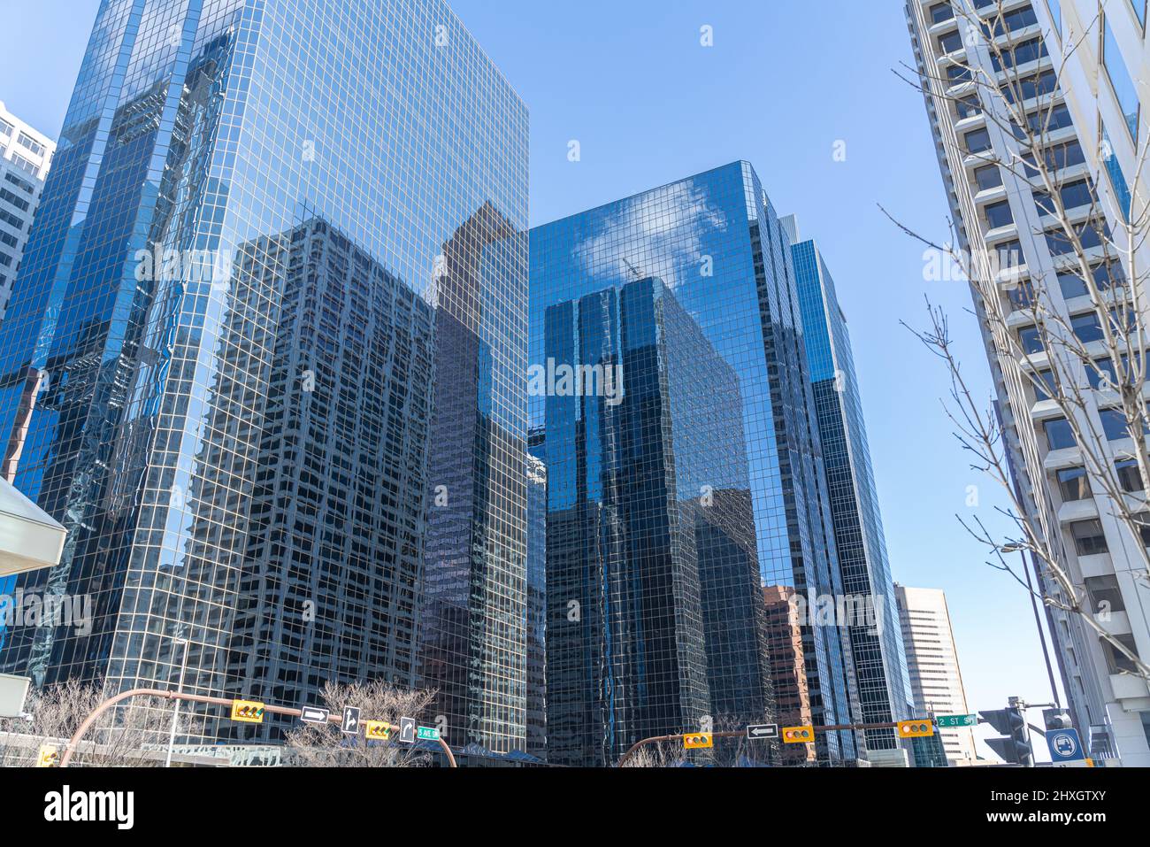 Downtown Calgary Alberta downtown buisness district skyline Stock Photo ...