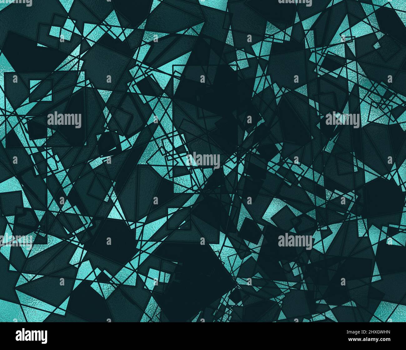 FutuFuturistic abstract background in turquoise blue gold black. Modern abstract triangular ...