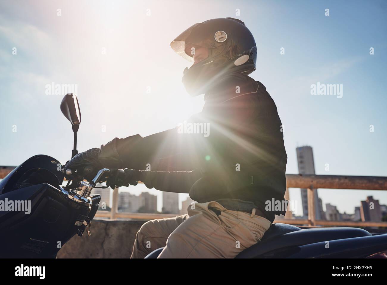 Off road man riding motorcycle hi-res stock photography and images - Alamy