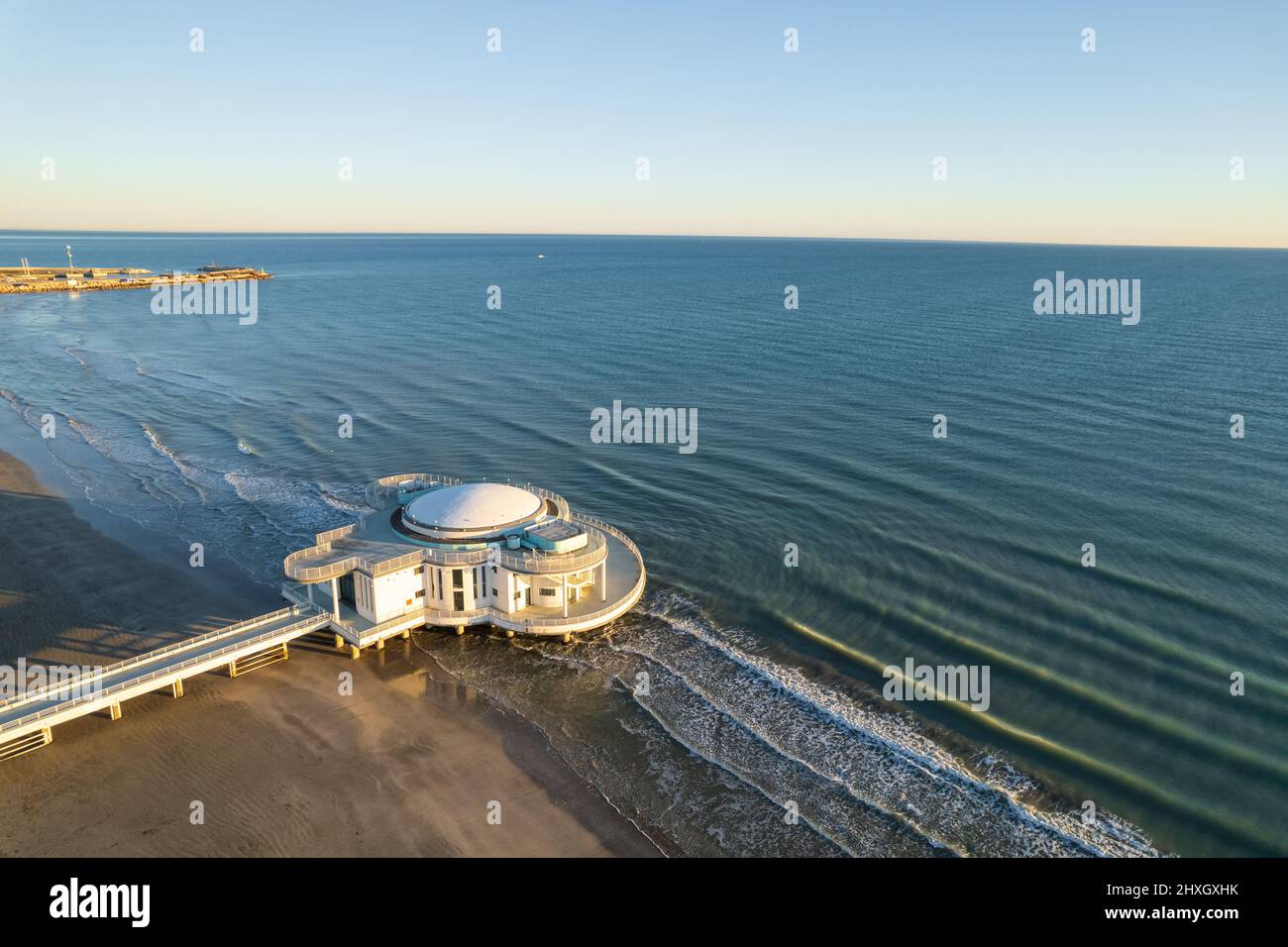 View of Italian coast at Senigallia town Stock Photo - Alamy