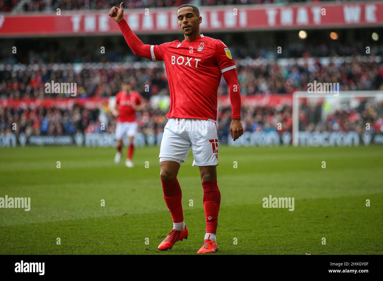 Max Lowe #15 of Nottingham Forest during the game Stock Photo - Alamy