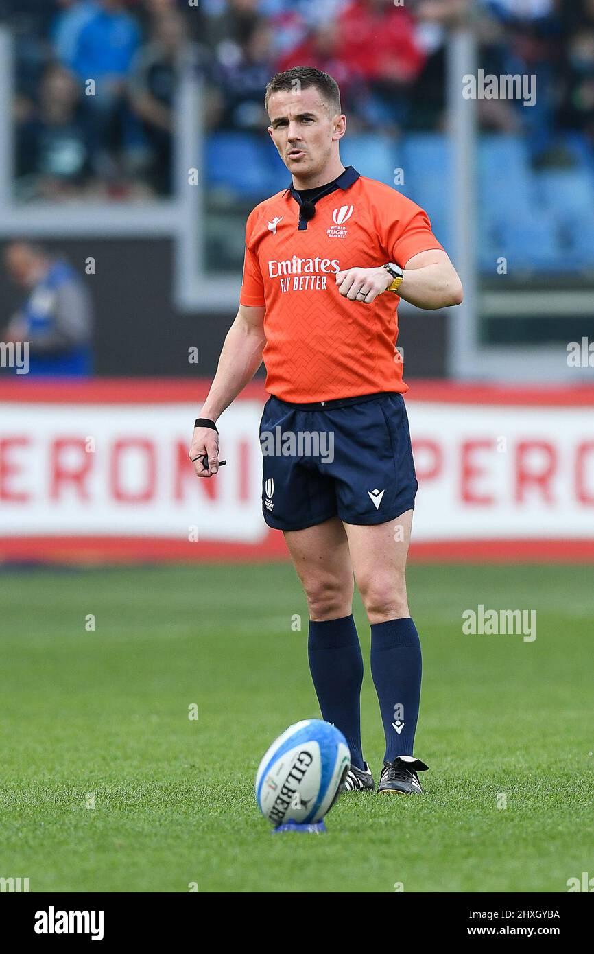 referee Luke Pearce during football Guinness Six Nations 2022, Stadio ...