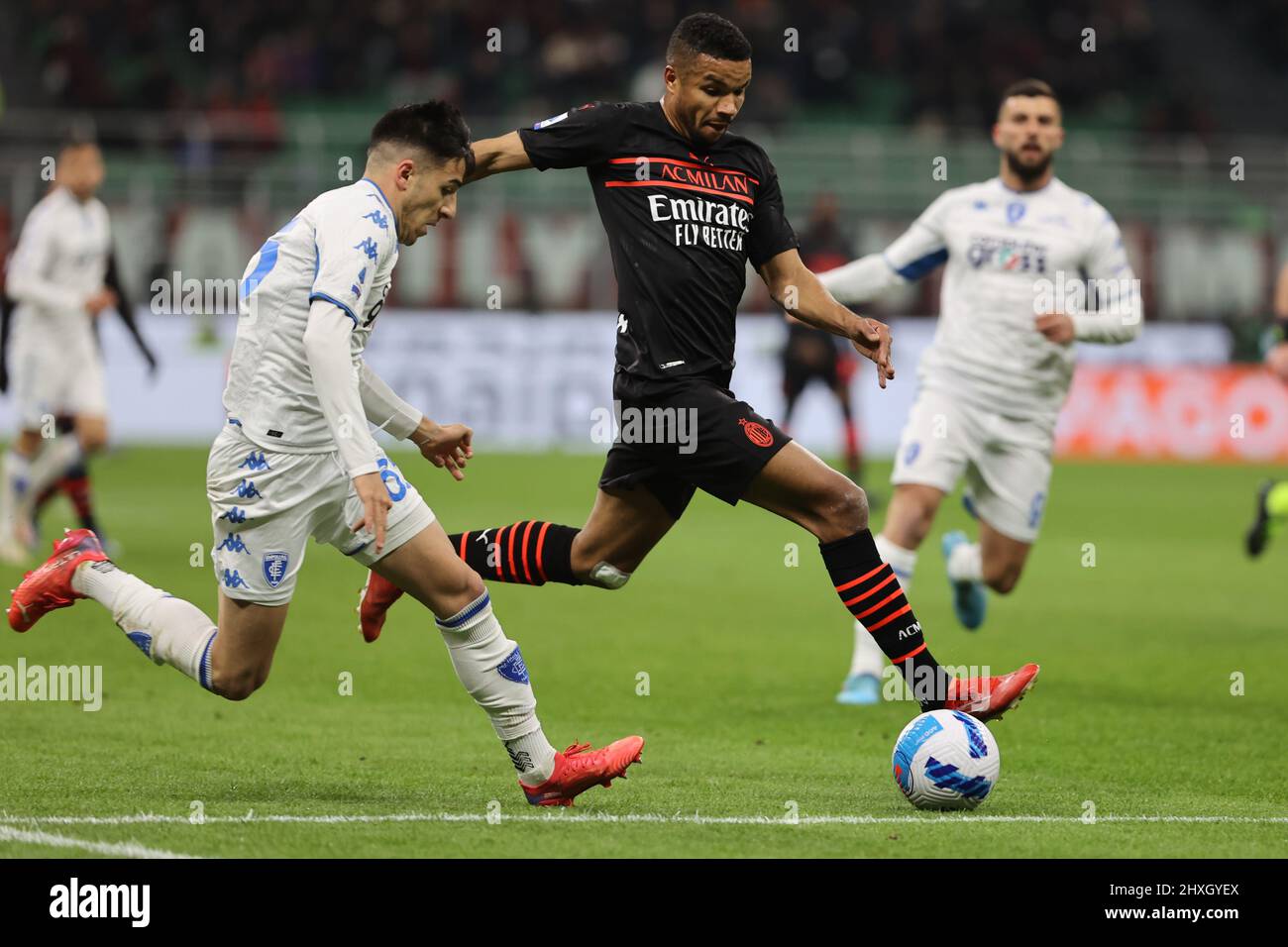 Junior Messias of AC Milan in action during the Serie A 2021/22 ...