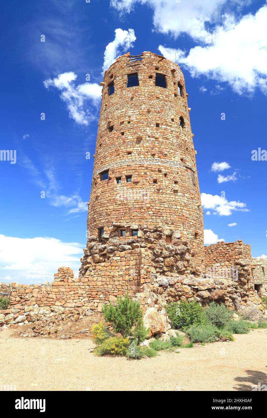 Desert View Watchtower at Grand Canyon National Park, Arizona-USA Stock ...