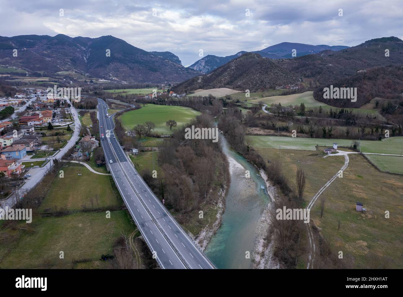 Marche italy roman bridge hi-res stock photography and images - Alamy