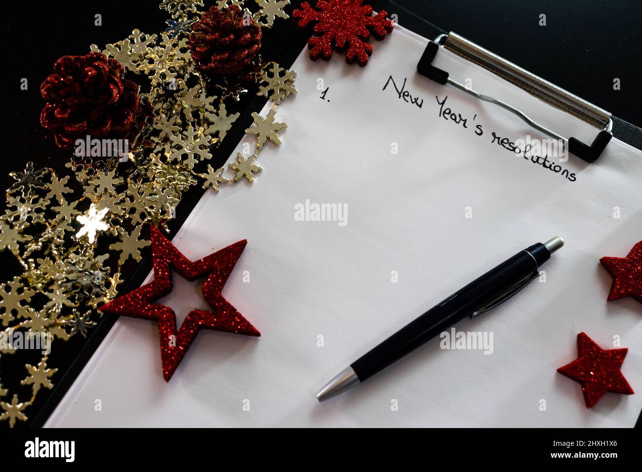 Making a list with goals or shopping list on white paper Stock Photo ...