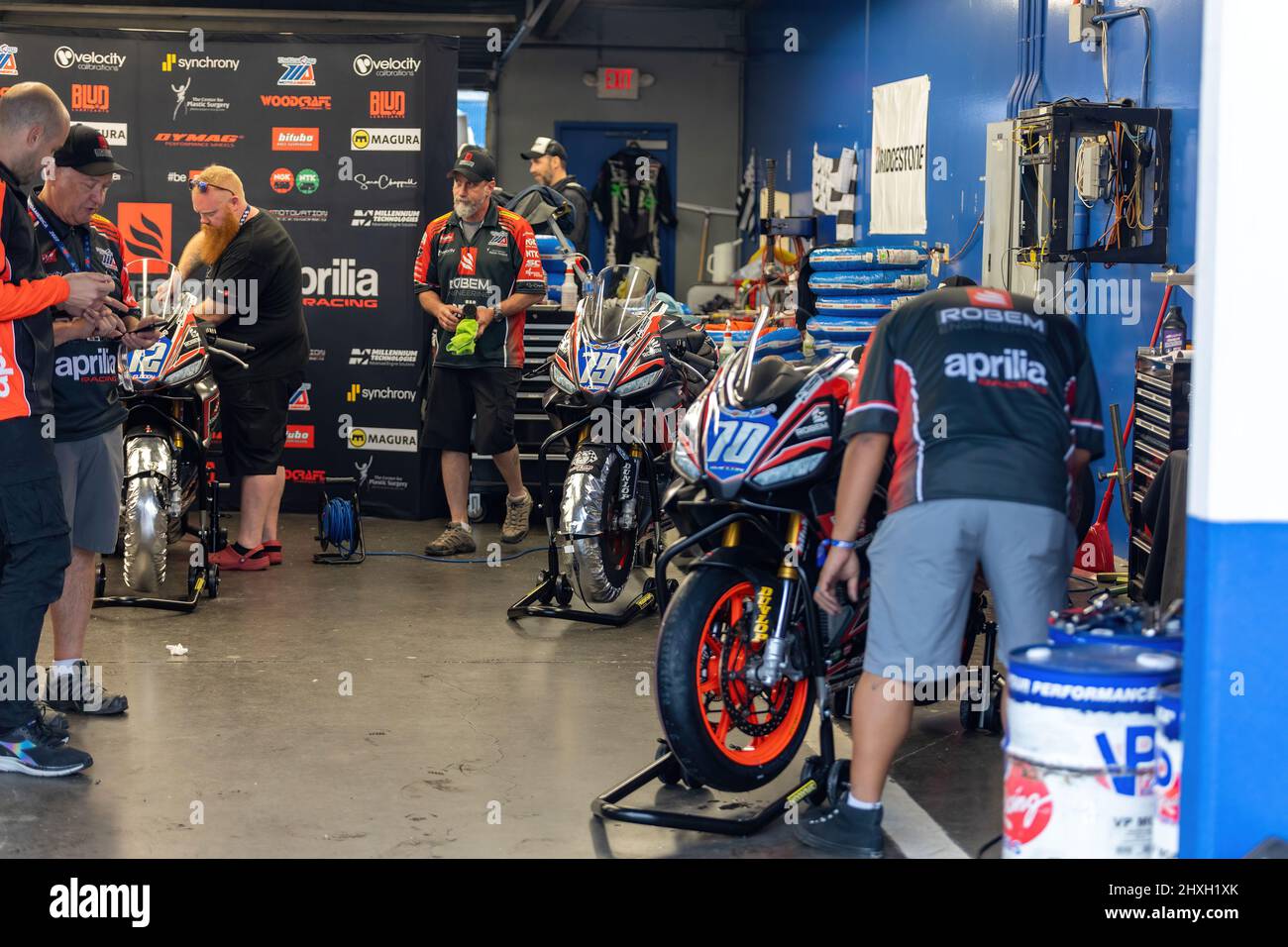 Daytona Beach, FL, USA. 12th March 2022. Garage, pit stop during the ...