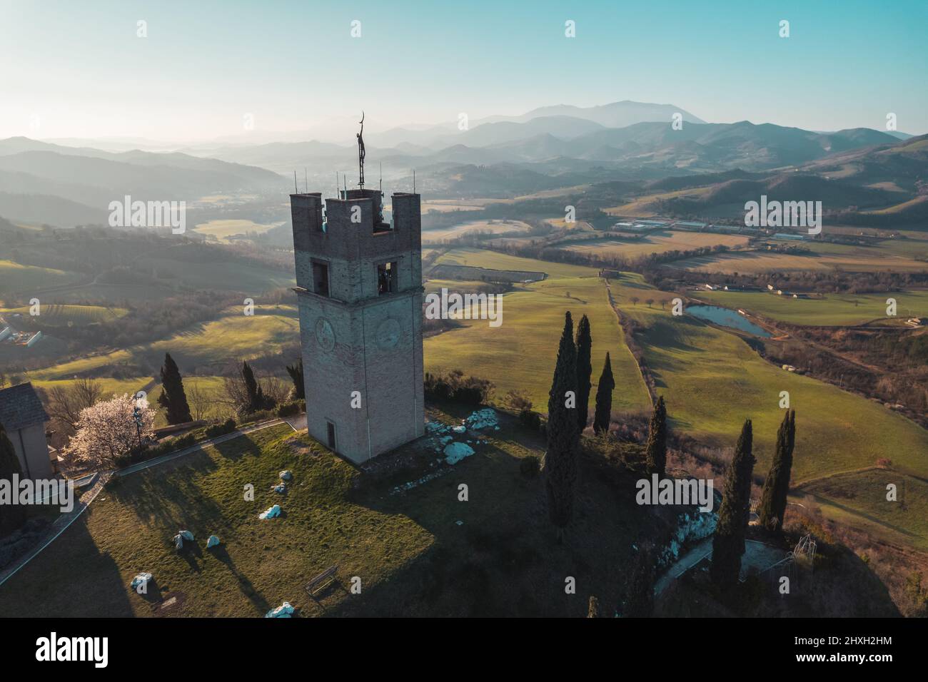 Aerial view of Peglio village Stock Photo - Alamy