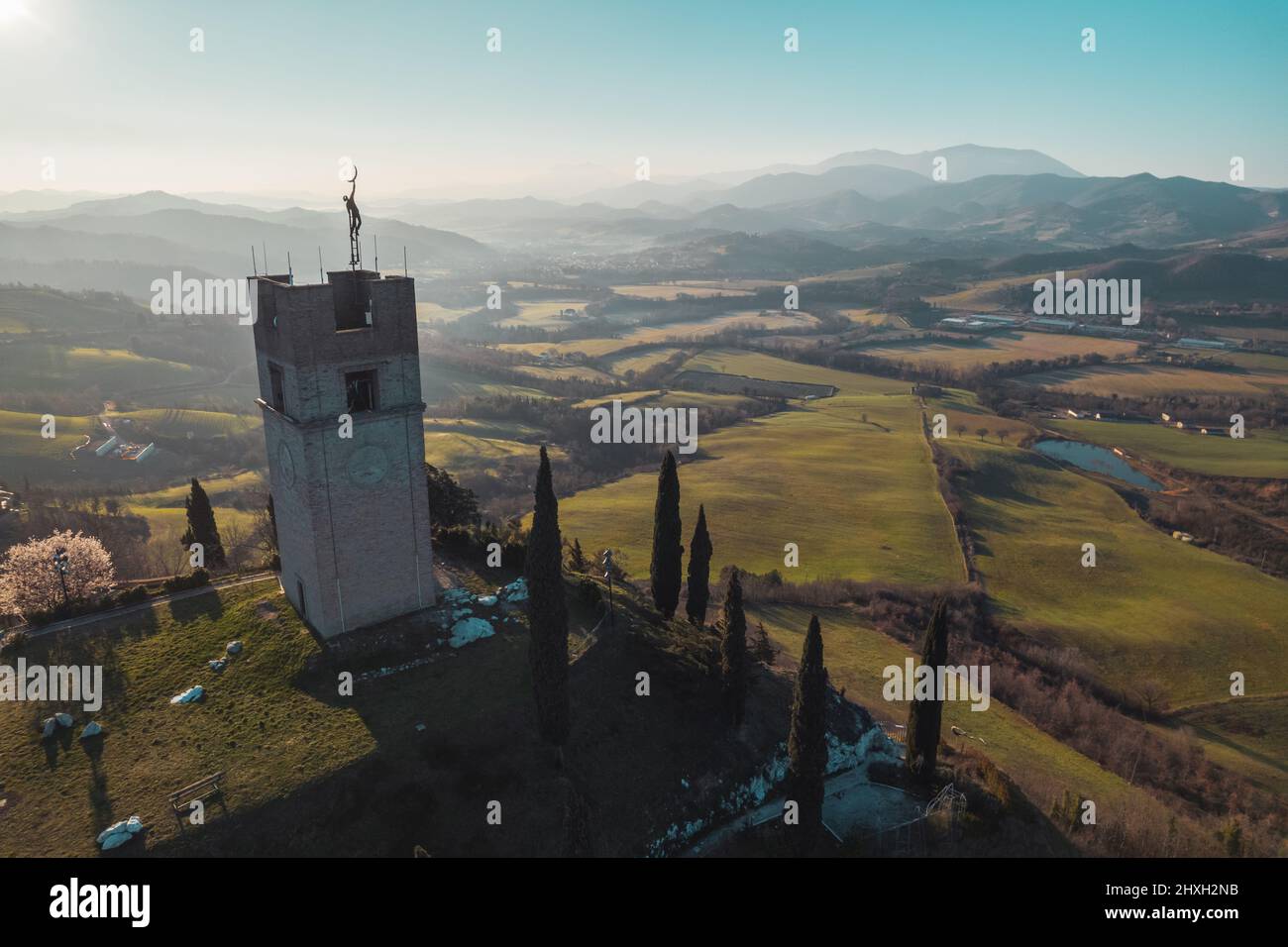 Aerial view of Peglio village Stock Photo - Alamy