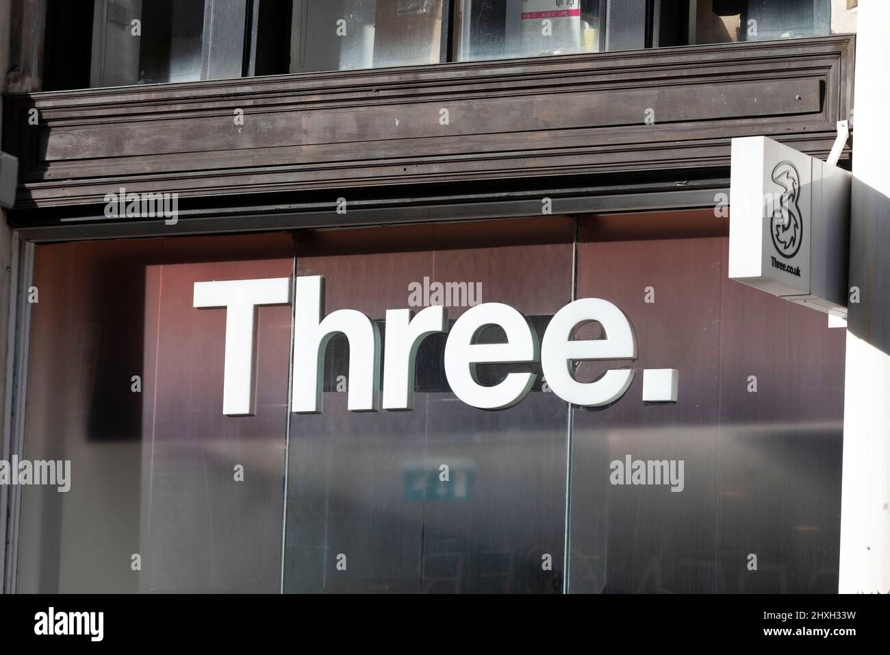 General view of Three store on Oxford Street, West End London ...