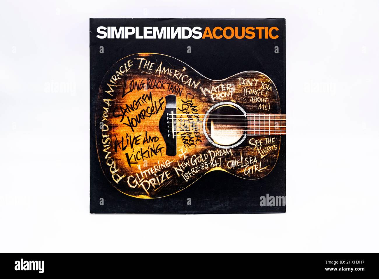 simple minds acoustic vinyl LP record cover Stock Photo - Alamy