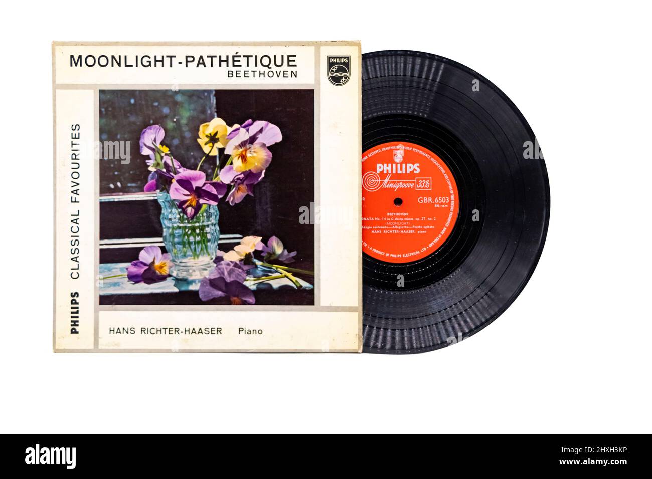 Beethoven Moonlight Sonata Pathetique vinyl LP record cover on the ...