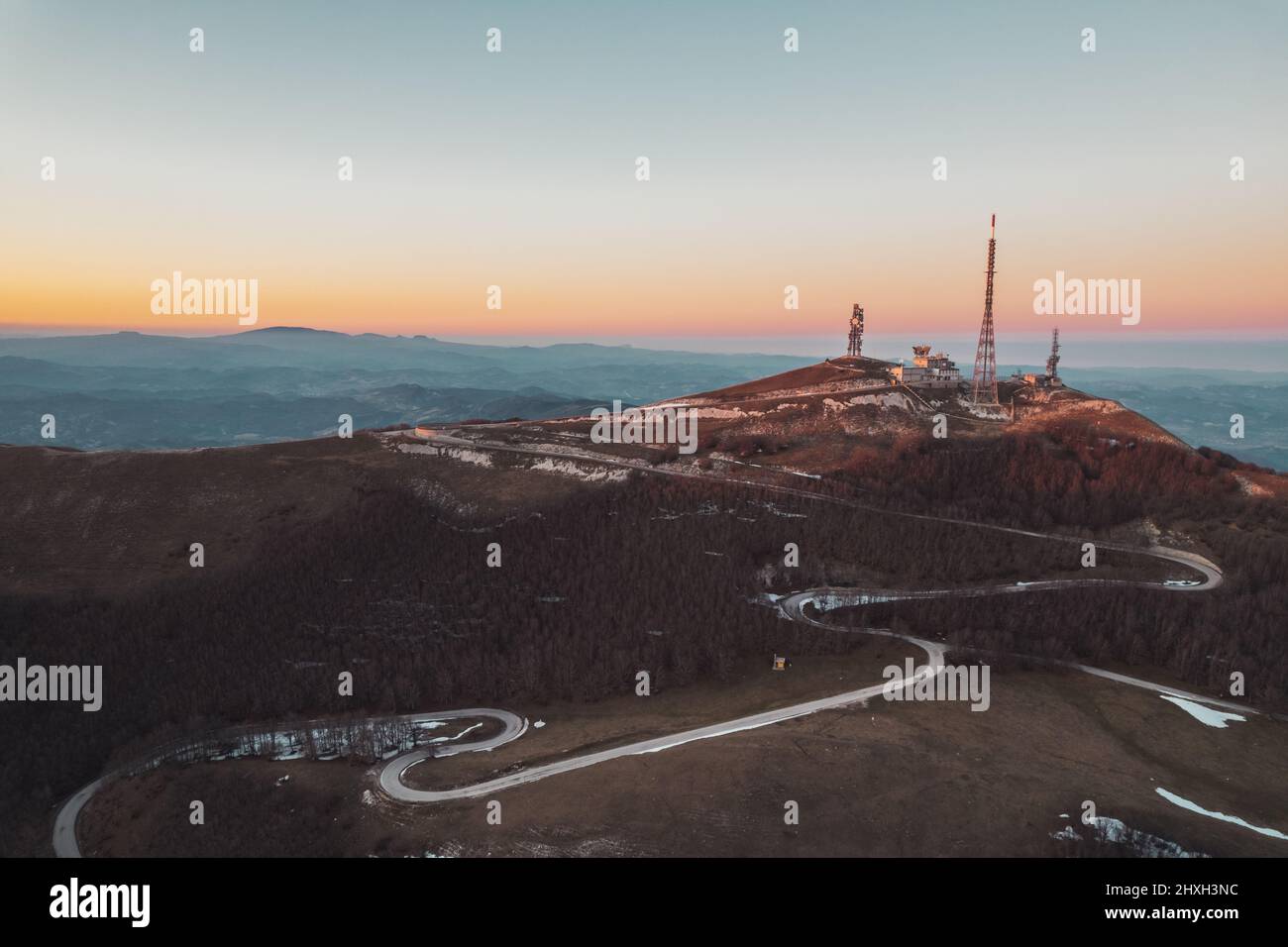 Aerial view of monte Nerone in Marche region in Italy Stock Photo - Alamy