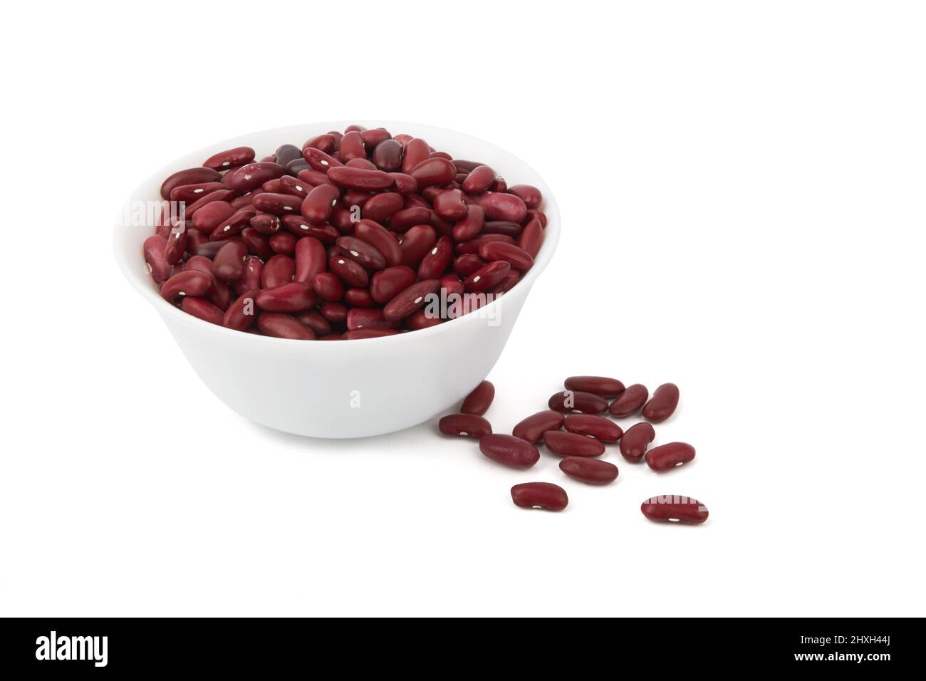 Red beans isolated on a white background Stock Photo - Alamy