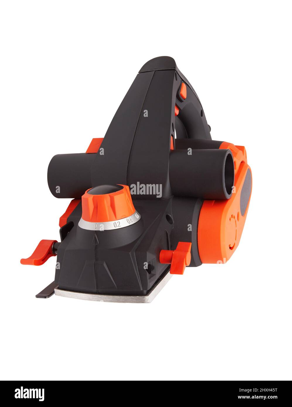 Powerful electric planer isolated on white background Stock Photo - Alamy