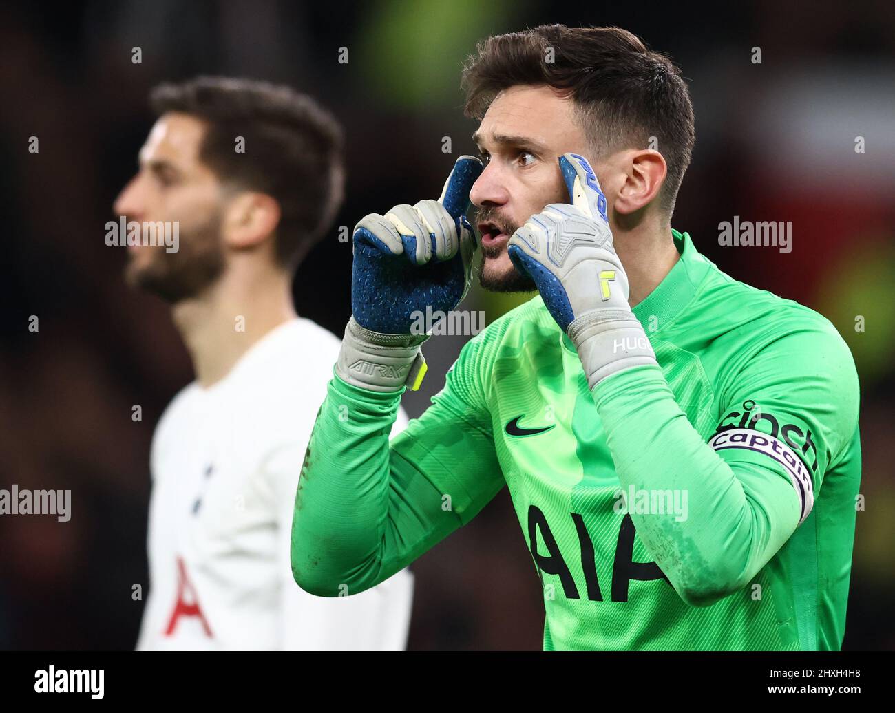 Manchester, England, 12th March 2022. Hugo Lloris of Tottenham during ...