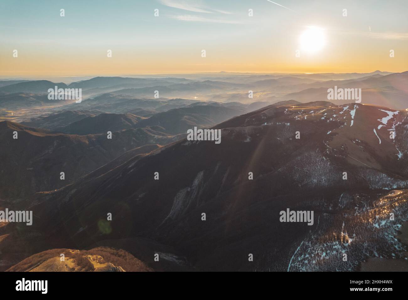 Aerial view of monte Nerone in Marche region in Italy Stock Photo - Alamy