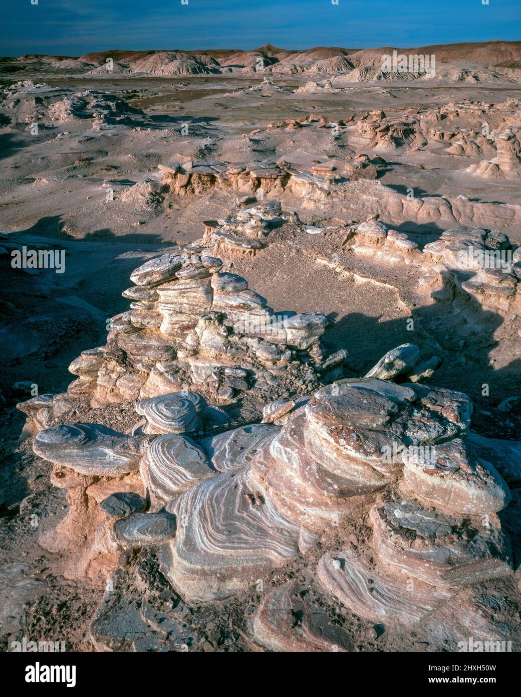 Badlands, Painted Desert, Petrified Forest National Park, Arizona Stock ...