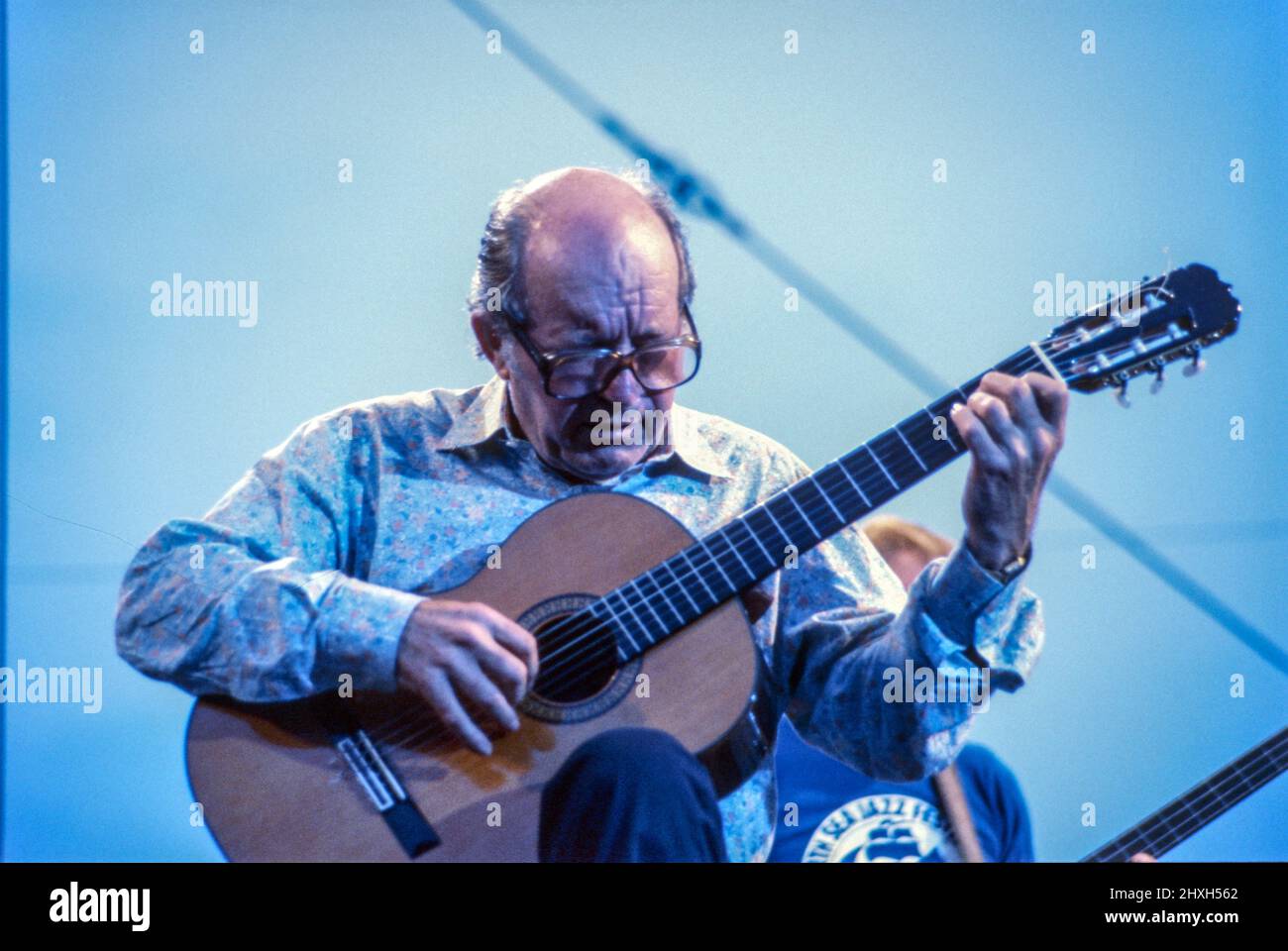 American jazz guitarist Charlie Byrd performng at the 1982 Capital ...