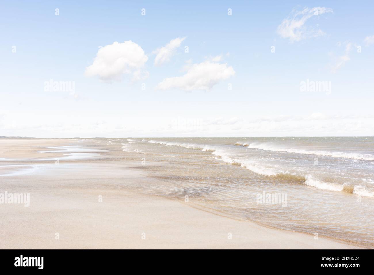 Exploring a sand bar revealing interesting finds during high winds in ...