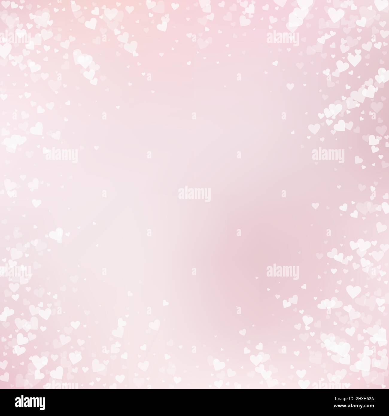 White heart love confettis. Valentine's day vignette quaint background ...