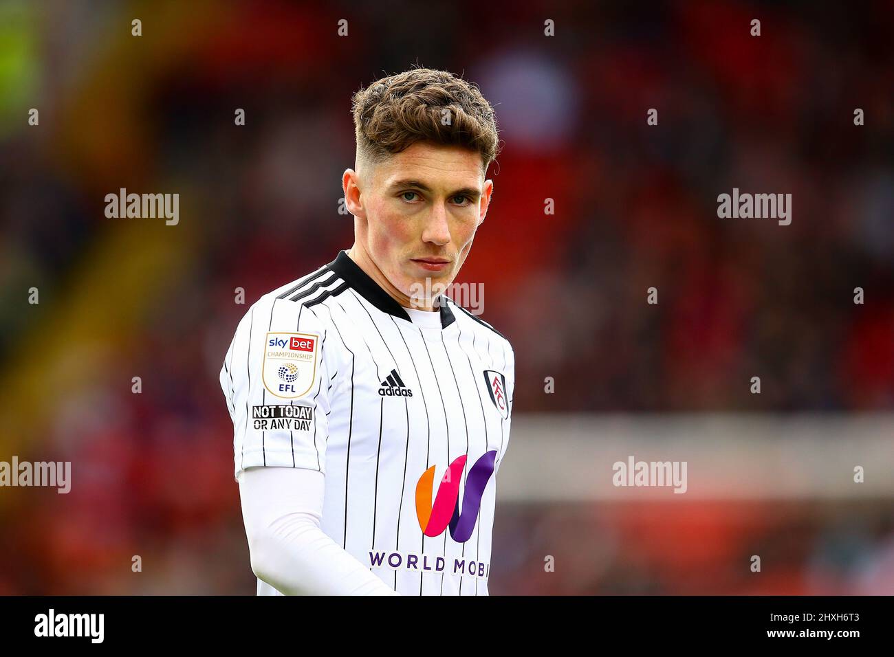 Oakwell, Barnsley, England - 12th March 2022 Harry Wilson (8) of Fulham ...