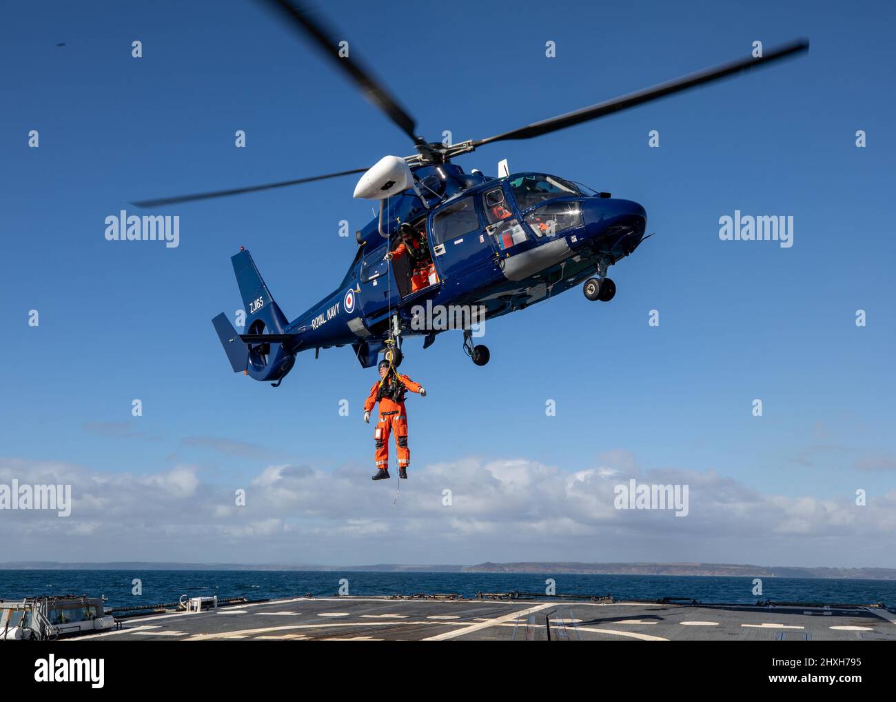 PLYMOUTH, England (Mar. 10, 2022) A British Royal Navy boat pilot is ...