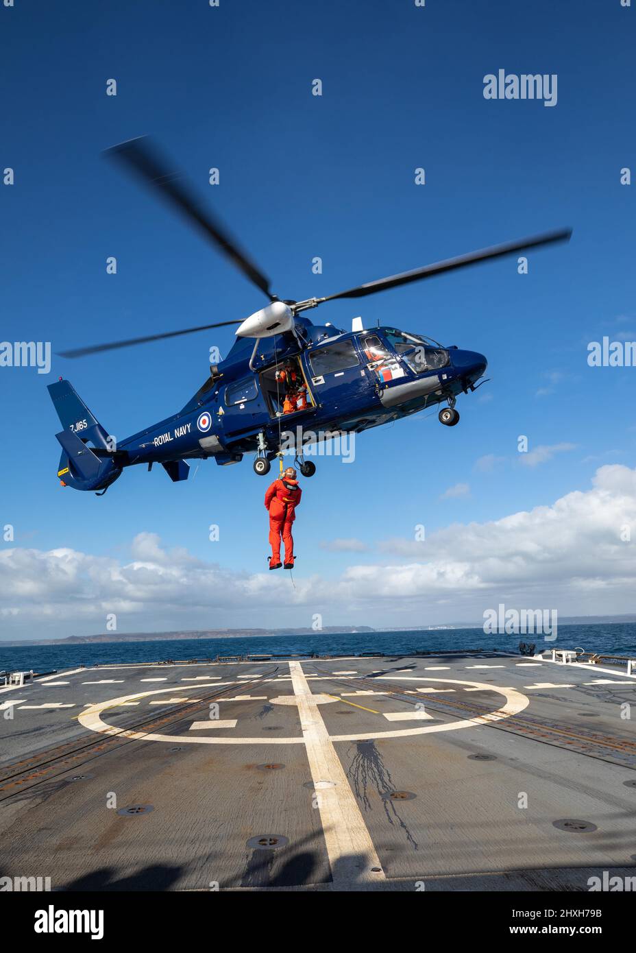 PLYMOUTH, England (Mar. 10, 2022) A British Royal Navy boat pilot is ...