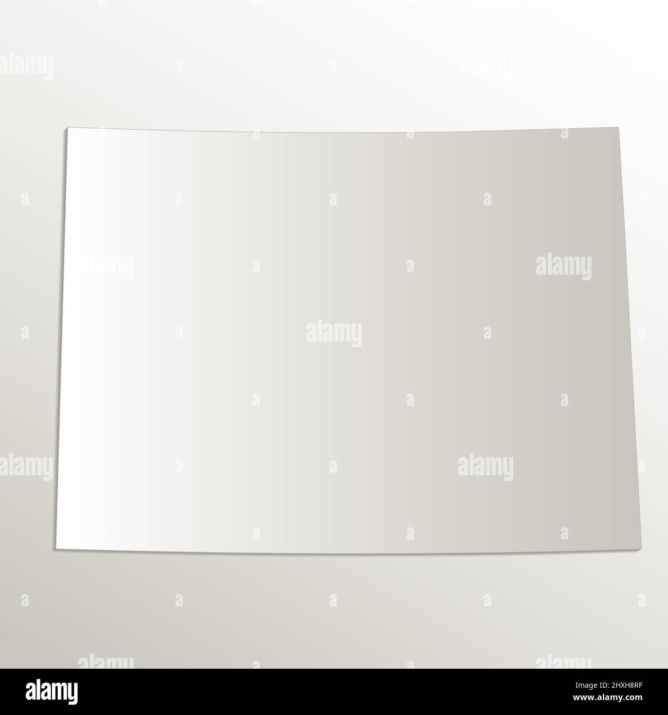 Colorado map card paper 3D natural, raster blank Stock Photo - Alamy