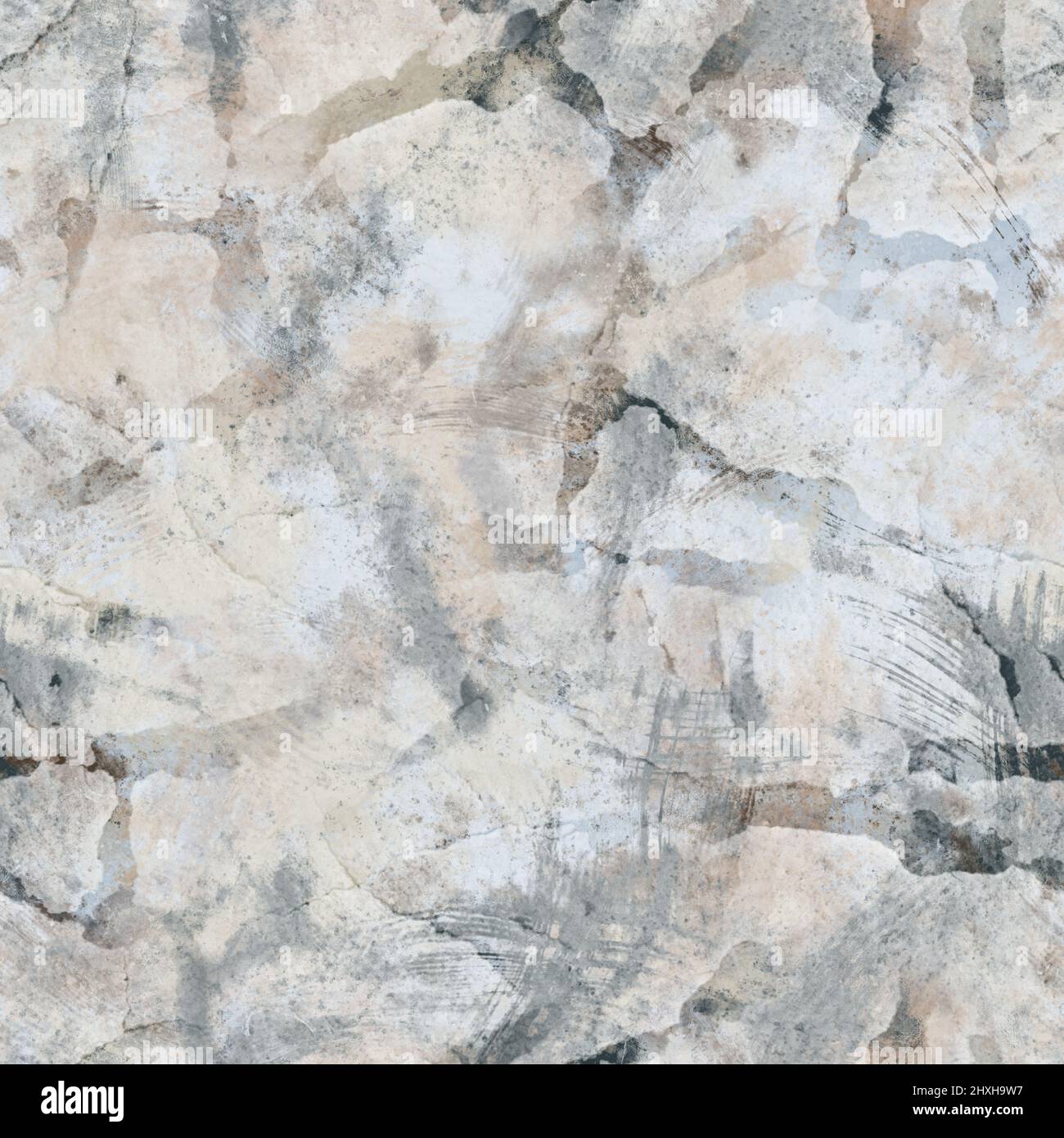 Seamless neutral and white grungy classic abstract surface pattern ...