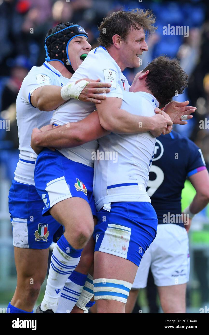 12nd March 2022 ; Stadio Olimpico, Rome, Italy: 6-Nations International ...