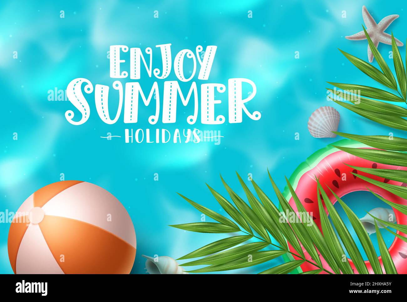 Enjoy beach day in Stock Vector Images - Alamy