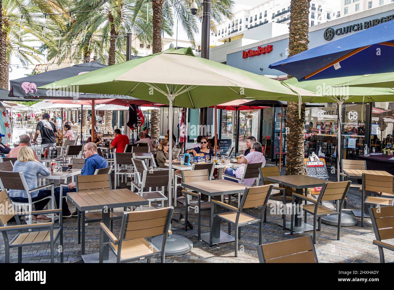 Coral Gables Florida Miami Giralda Avenue Plaza restaurant row ...