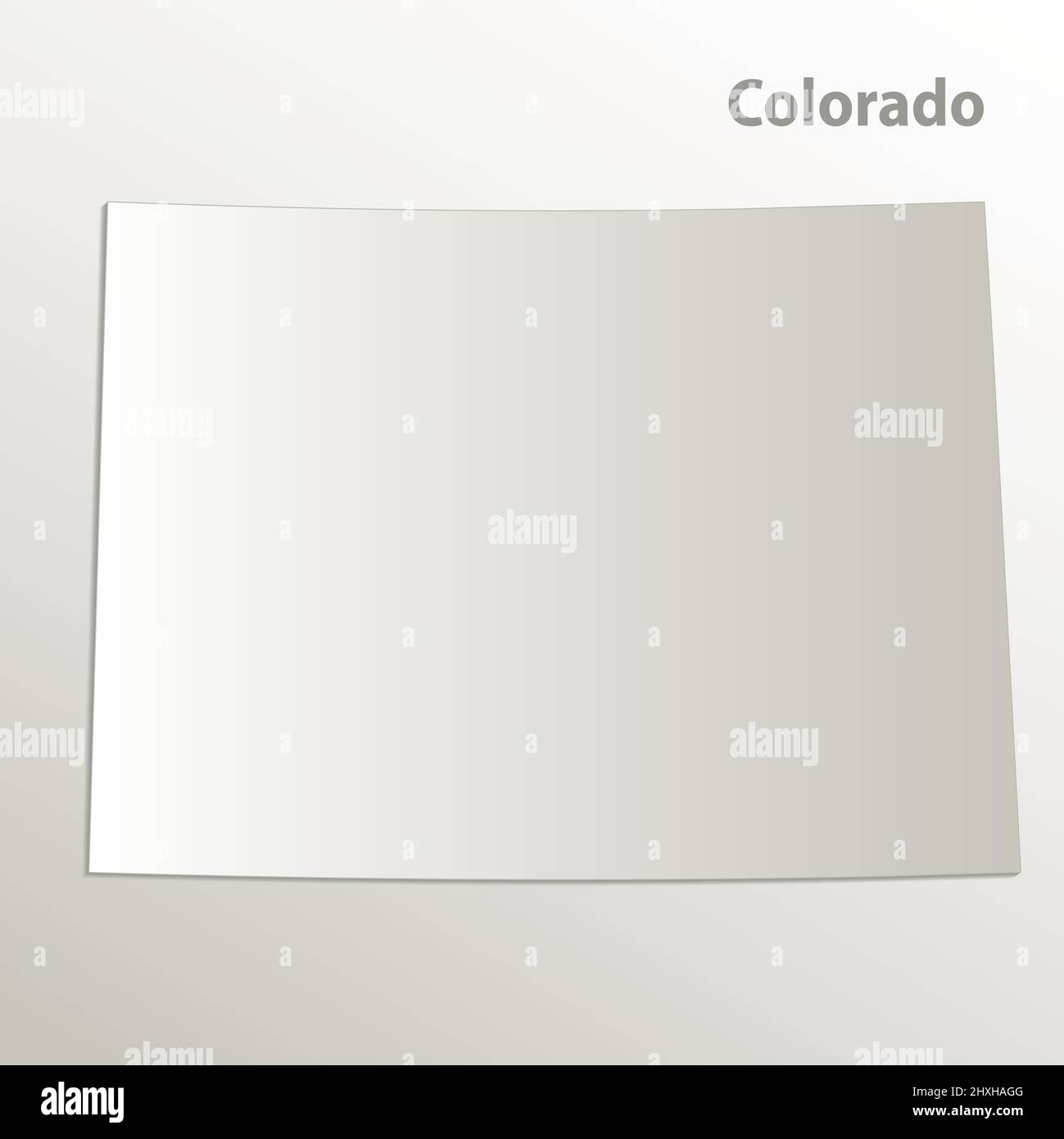 Colorado map card paper 3D natural vector Stock Vector Image & Art - Alamy